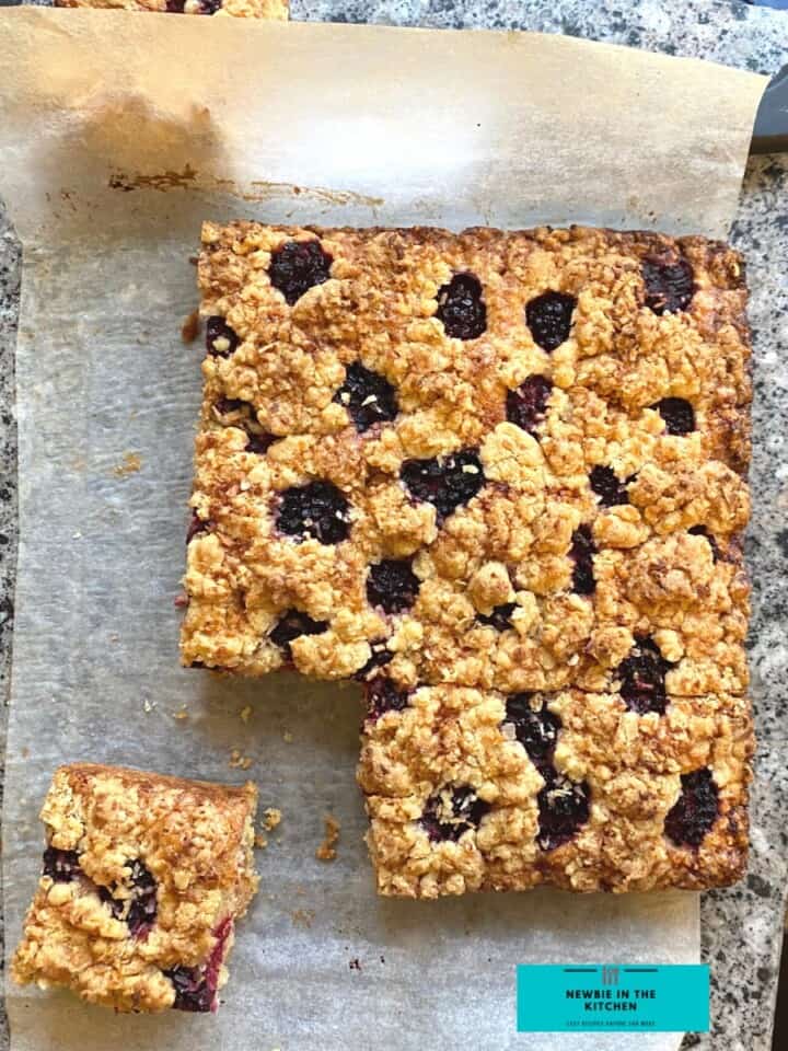 Easy Homemade Raspberry Crumb Bars | Newbie In The Kitchen
