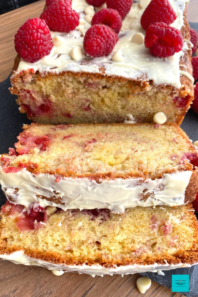Simple Raspberry Pound Cake and White Chocolate Topping | Newbie In The ...