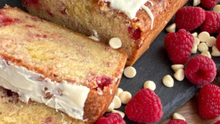 Simple Raspberry Pound Cake and White Chocolate Topping | Newbie In The ...