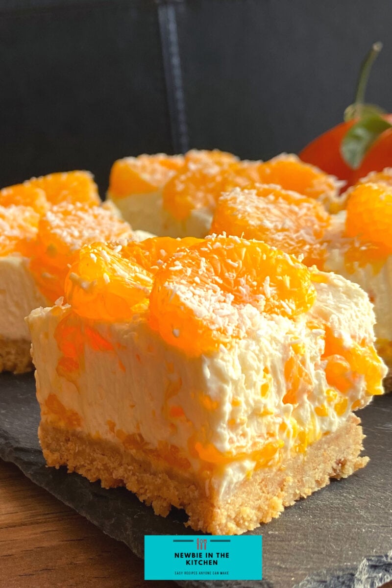 Easy No-Bake Mandarin Cheesecake | Newbie In The Kitchen