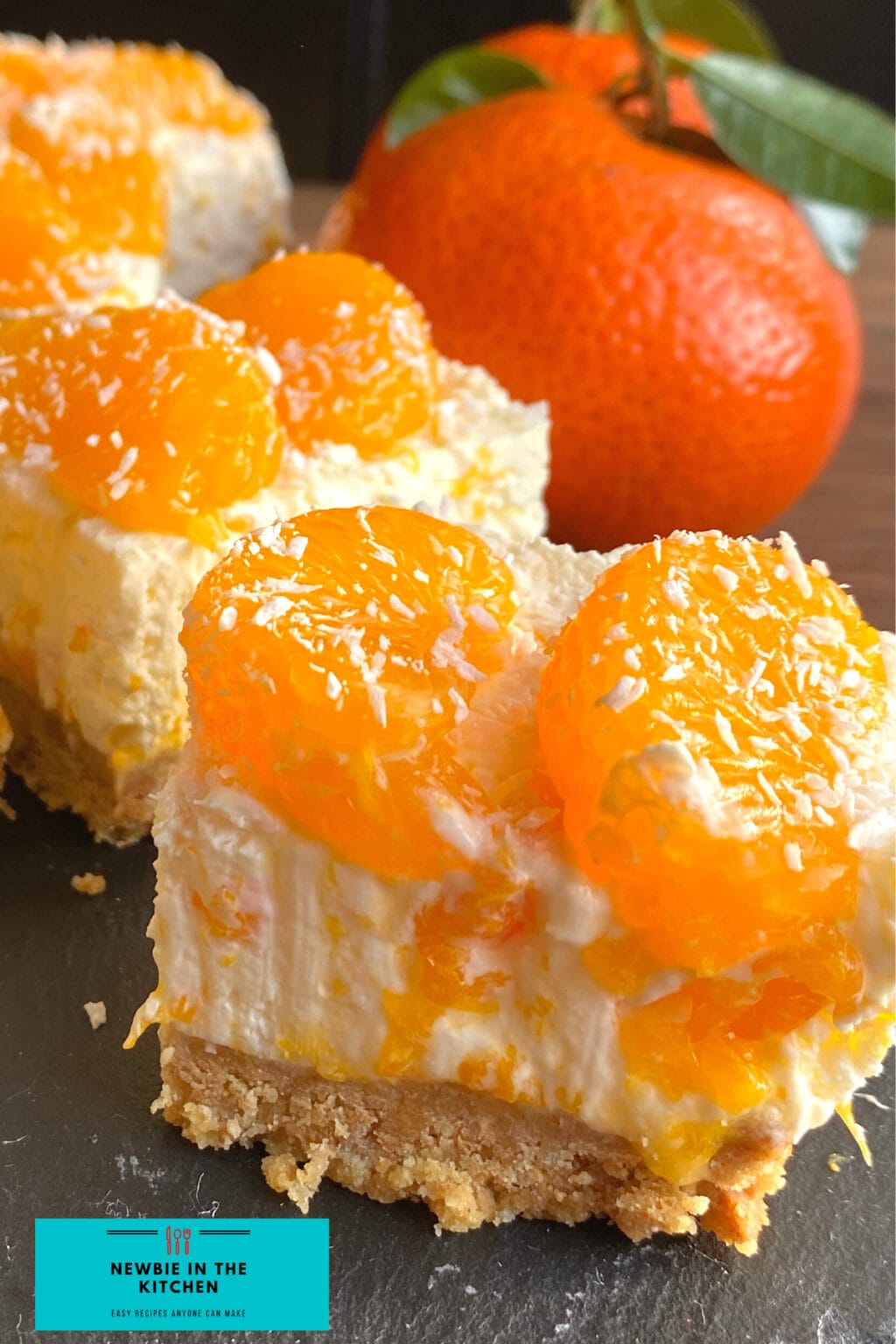 Easy No-Bake Mandarin Cheesecake | Newbie In The Kitchen