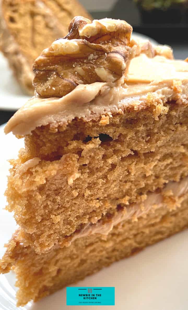 Easy Coffee Walnut Cake | Newbie In The Kitchen