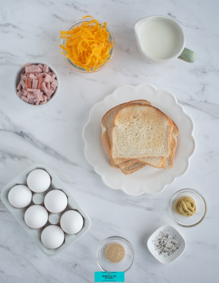 Easy Ham and Cheese French Toast Bake | Newbie In The Kitchen