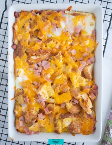 Easy Ham and Cheese French Toast Bake | Newbie In The Kitchen