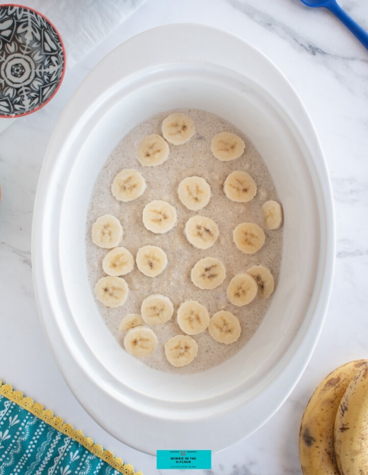 Creamy Slow Cooker Banana Rice Pudding | Newbie In The Kitchen