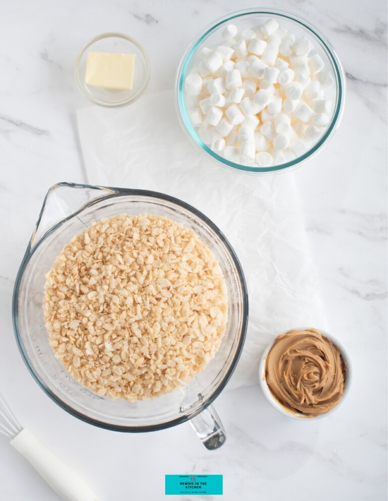 Peanut Butter Rice Cereal Treats | Newbie In The Kitchen