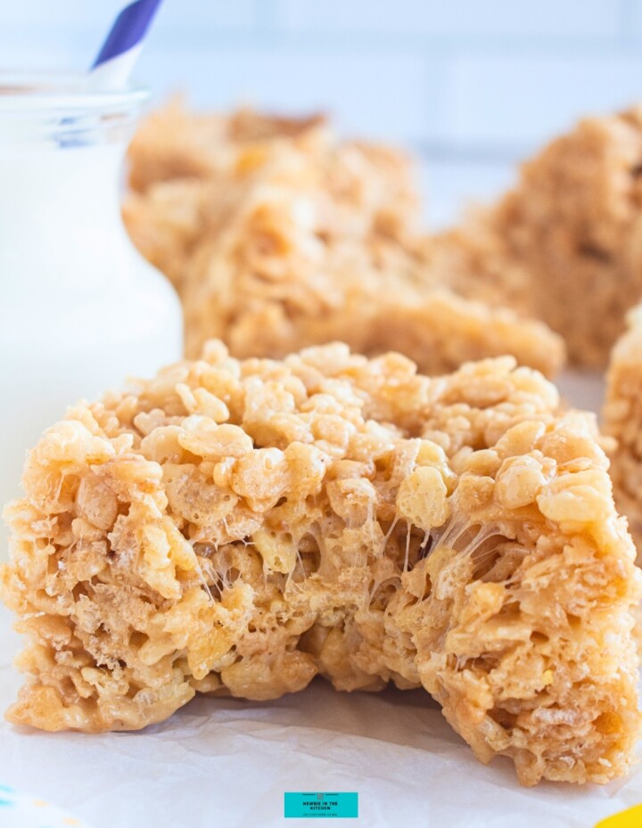 Peanut Butter Rice Cereal Treats | Newbie In The Kitchen
