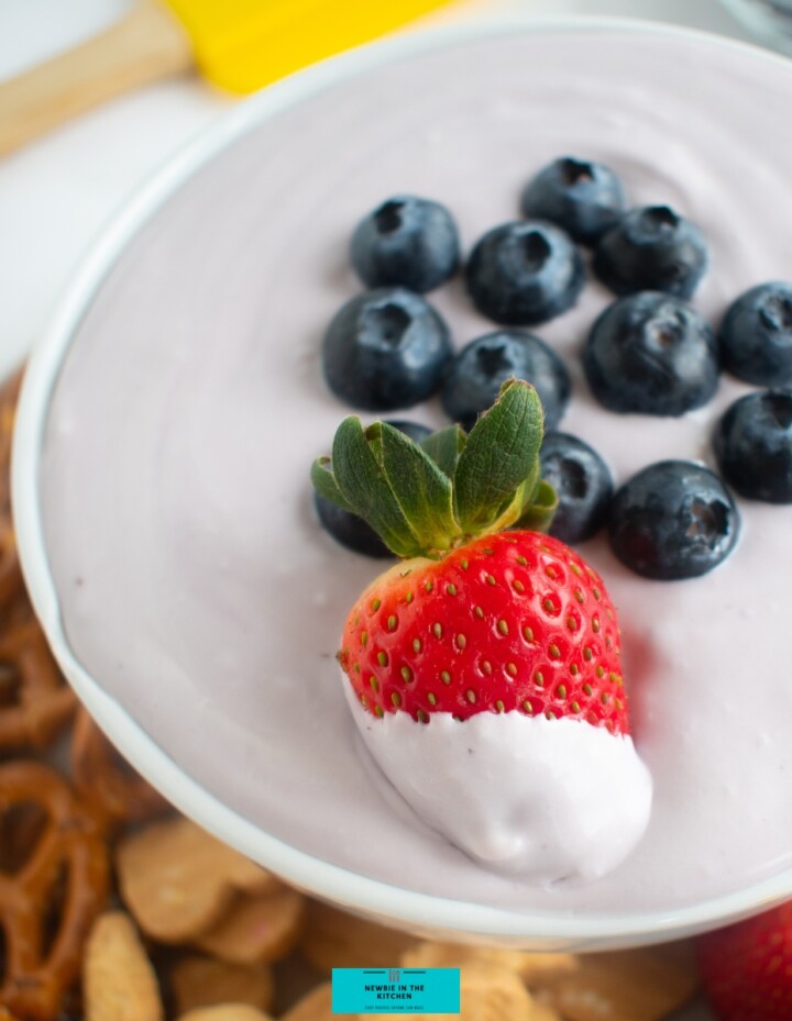 Blueberries and Cream Fruit Dip | Newbie In The Kitchen