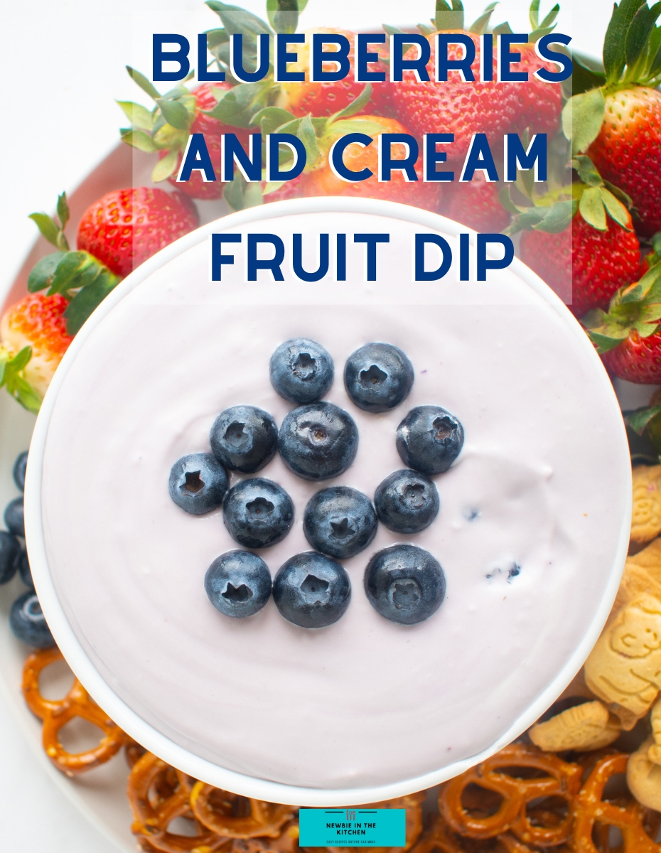 Blueberries and Cream Fruit Dip | Newbie In The Kitchen